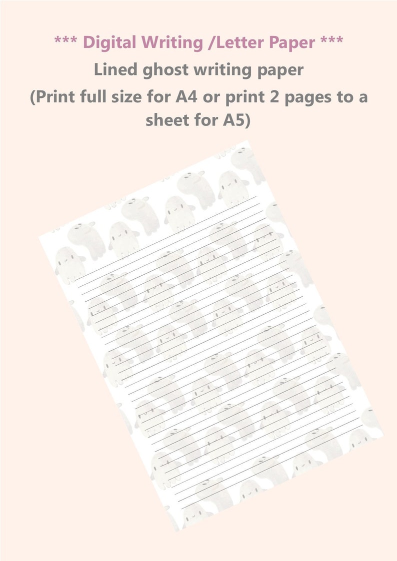 Digital/printable Snailmail Gothic Halloween Letter Writing Paper ...