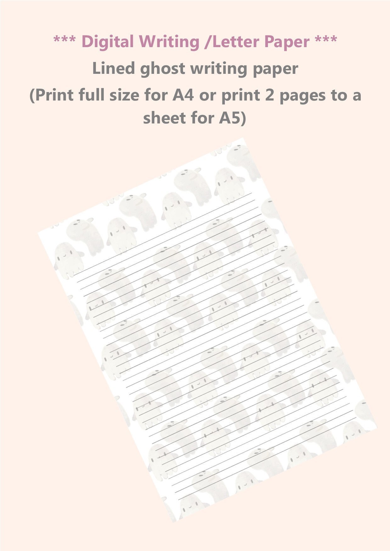 Digital/printable Snailmail Gothic Halloween Letter Writing Paper ...