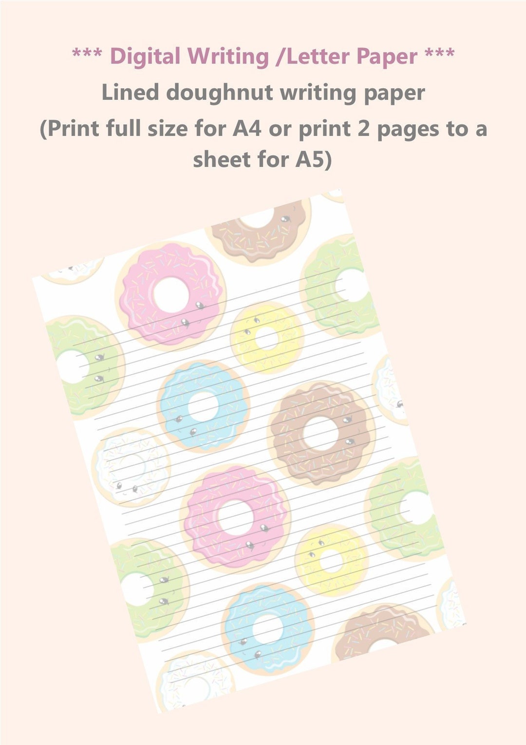 Digital/printable Snailmail Letter Writing Paper Colourful - Etsy