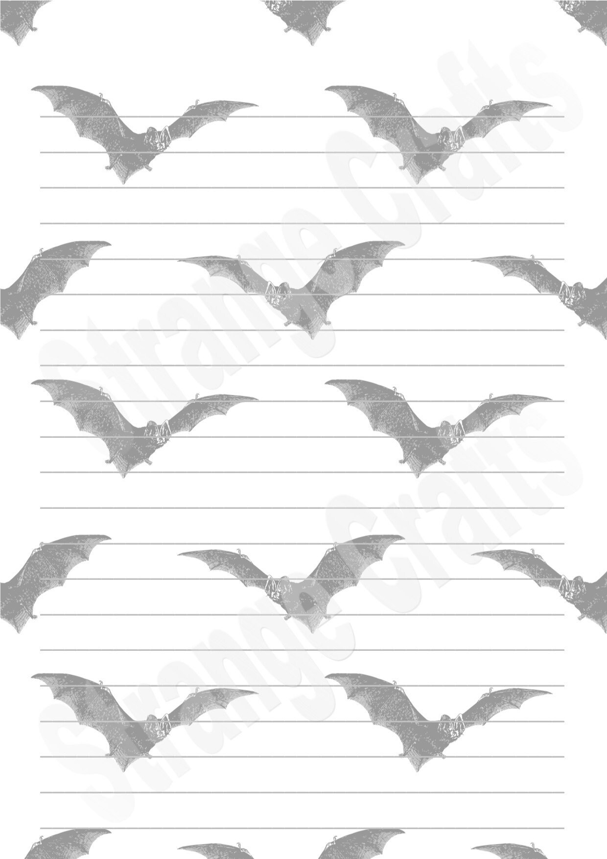 Digital/printable Snailmail Letter Writing Paper Halloween Gothic ...
