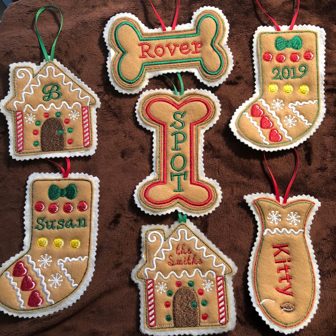 New Personalized Christmas Cookie Ornaments - Etsy