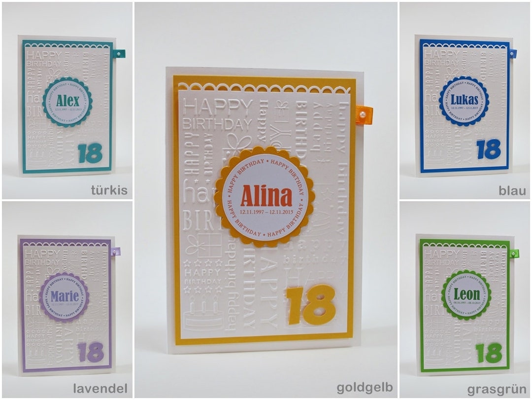Personalized Age of Majority Card 18th Birthday Round - Etsy
