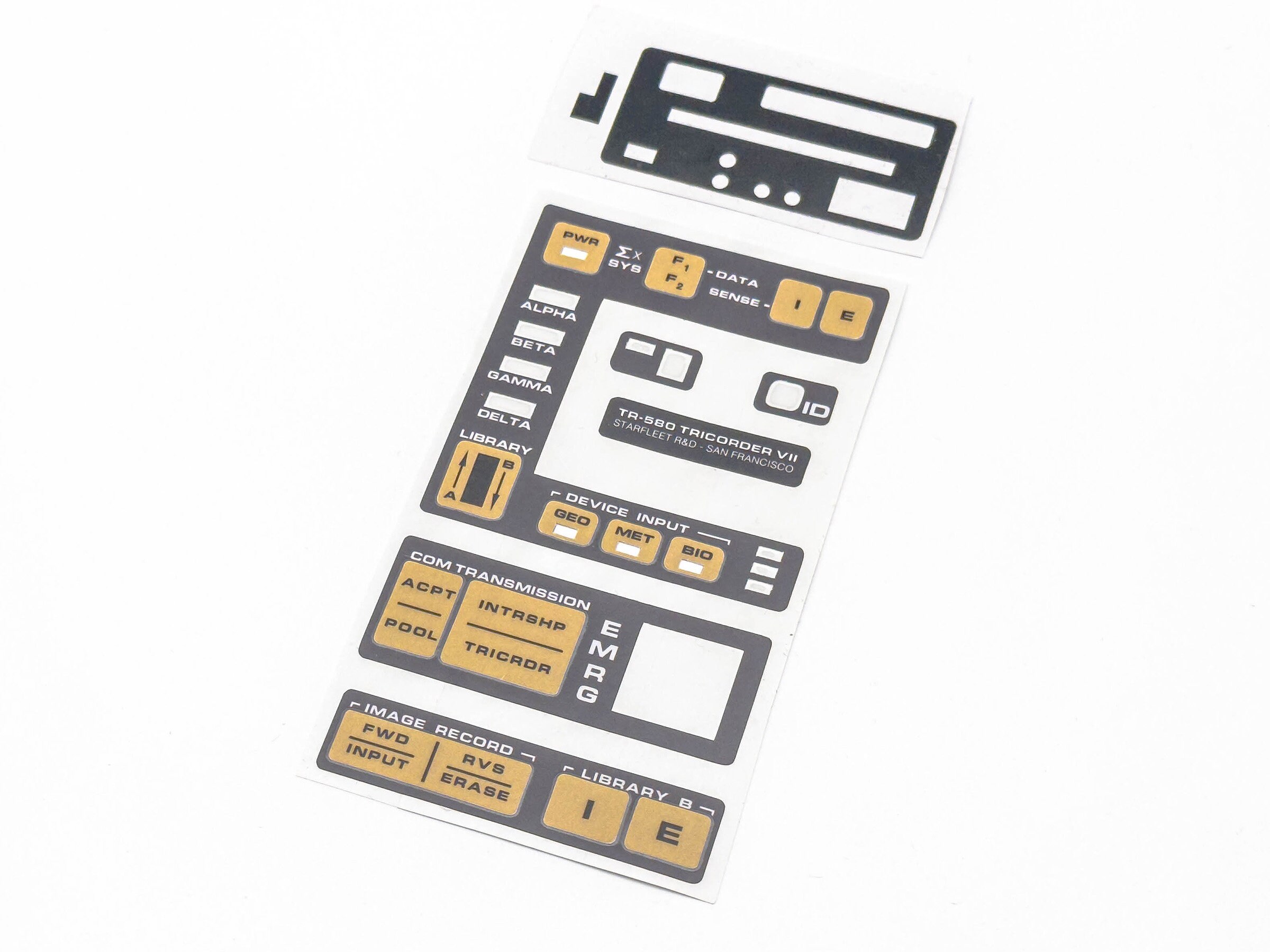 Trek TNG Prop Tricorder Mark VII Labels Grafik Sticker Set Für ...