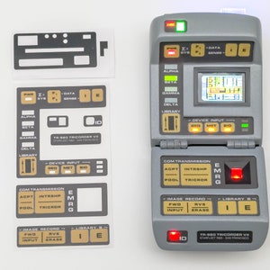 Trek TNG Prop Tricorder Mark VII Labels Graphics Sticker Set for ...