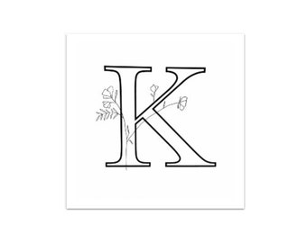 Monogram letter k | Etsy