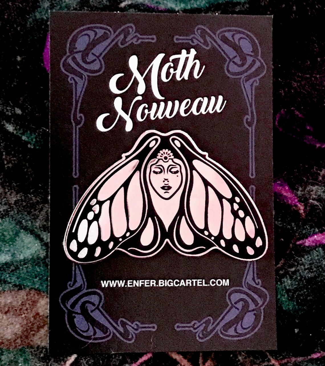 Moth Nouveau Enamel Pin - Etsy