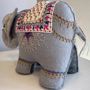 Eleesha the Elephant - Pattern & Instructions to Make Felt Doorstopper ...