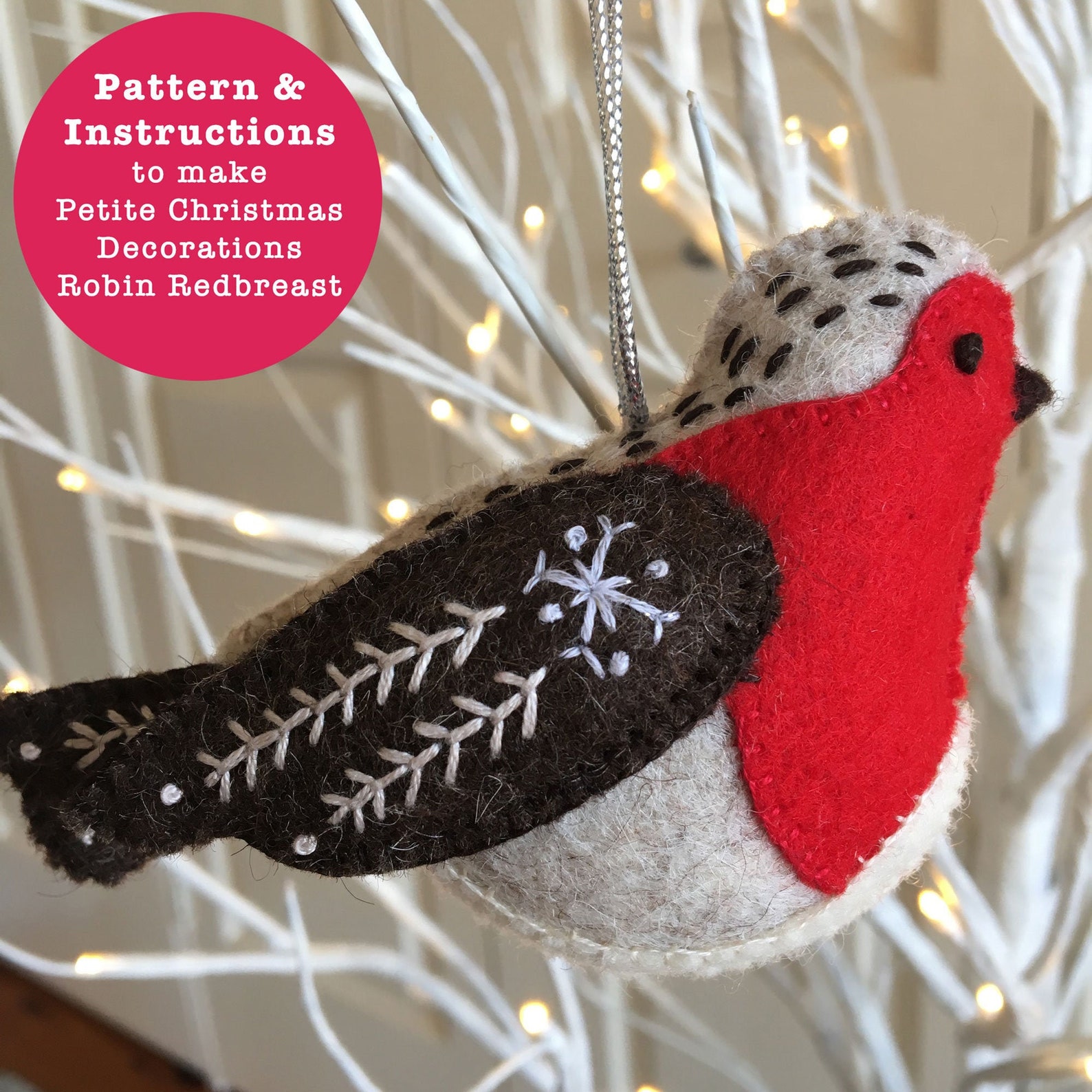 Petite Christmas Decorations No.5 Robin Redbreast. Pattern and ...