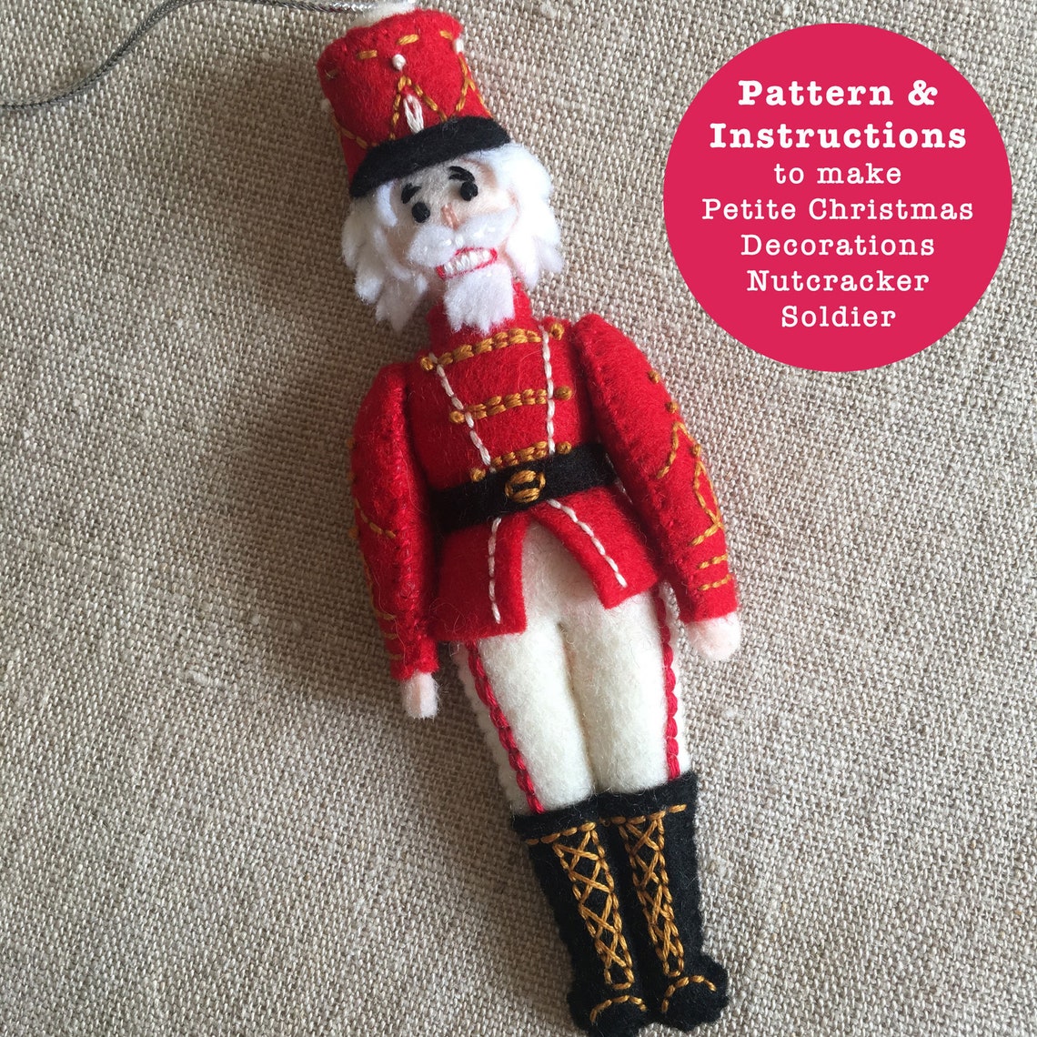 Petite Christmas Decorations No.6 Nutcracker Soldier. Pattern - Etsy UK