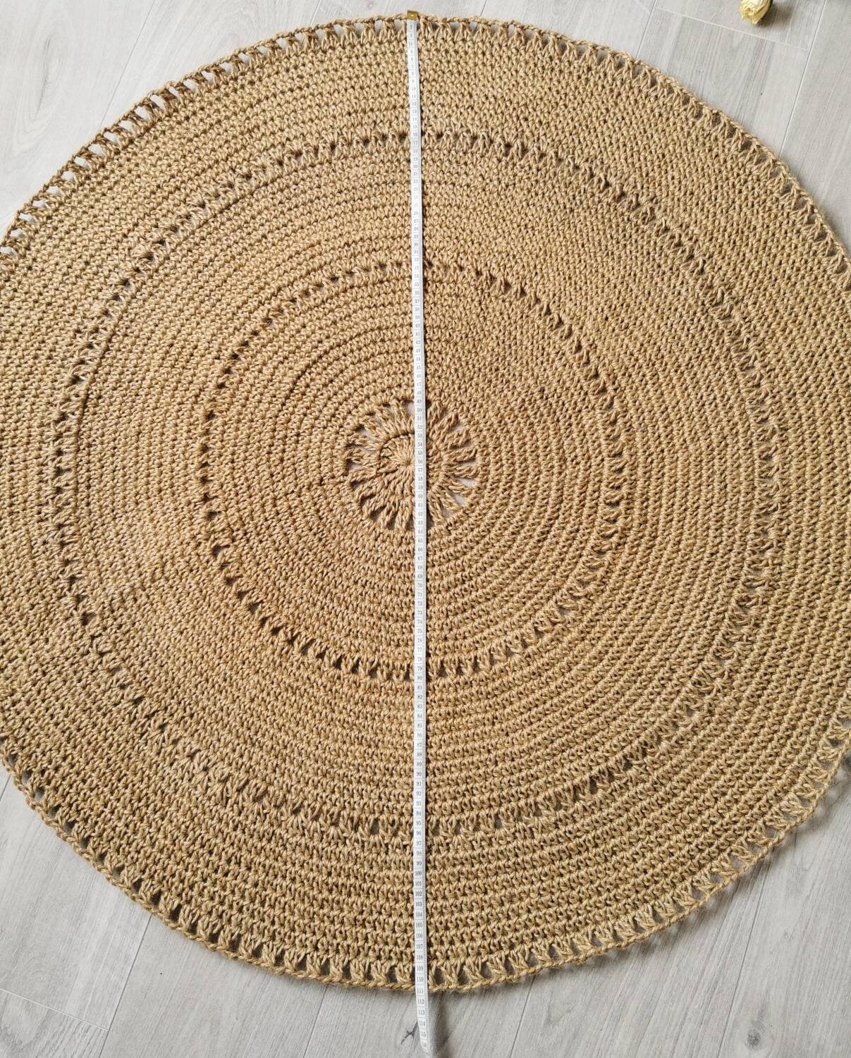 Handmade Jute Rug Hand Crochet Jute Rug Rustic Style Rug - Etsy