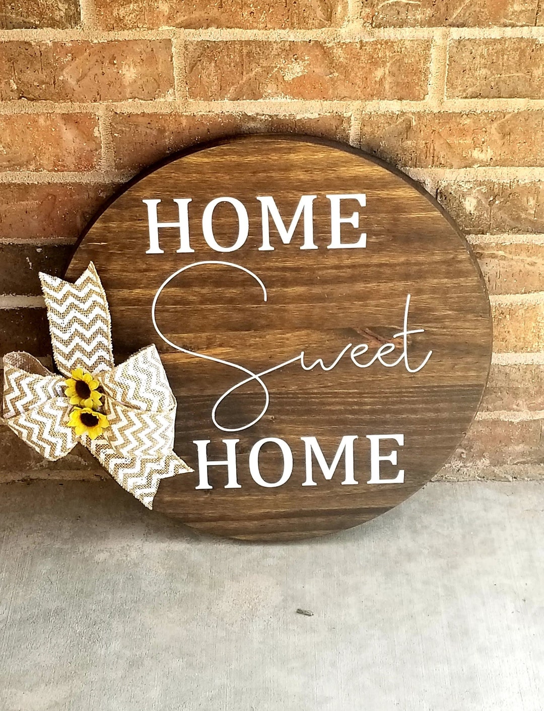 Rustic Home Sweet Home Round Wood Sign, Farmhouse Decor - Etsy