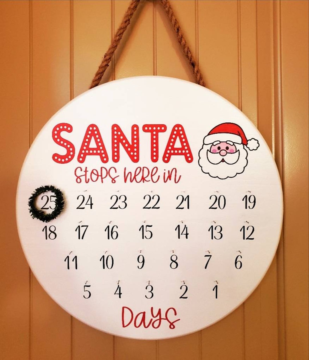 Santa Countdown/ Christmas Countdown/ Christmas Calendar/ Christmas ...