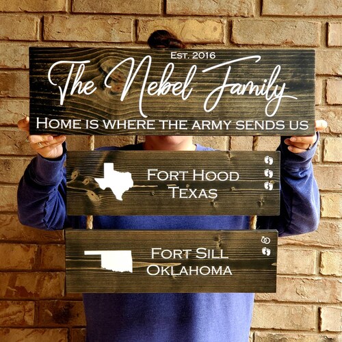 Army Sign Duty Station Sign home is Where the ARMY - Etsy