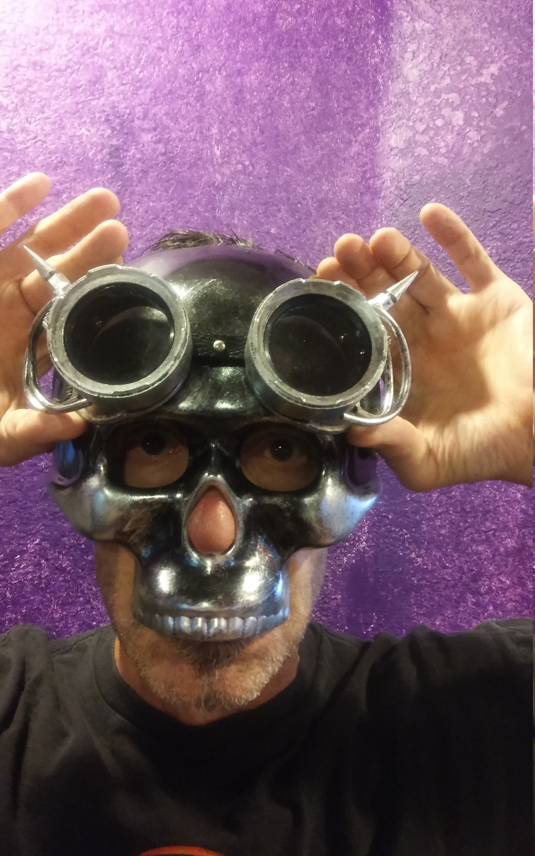 Burning Man Skull Mask With Goggles - Etsy