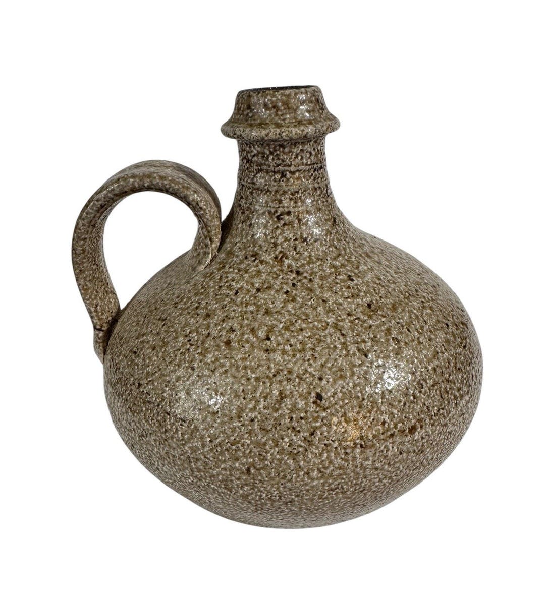 Ben Owen III Speckled Salt Fire Glazed Pottery Jug, Signed - 5.5” X 5 ...