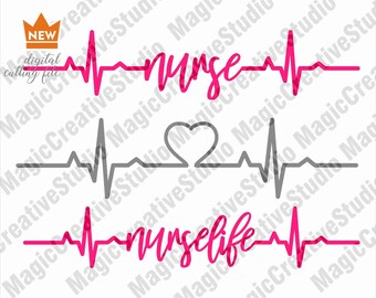 Heartbeat svg | Etsy