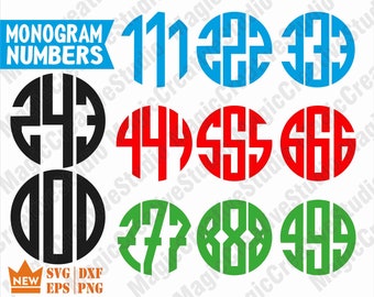Number monograms | Etsy