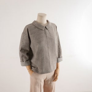 Easy Pattern | Minimalist Drop Shoulder Collar Back Button Shirt PDF ...