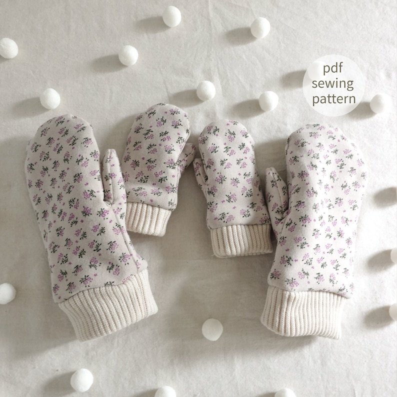Baby & Adult Knit Mittens Sewing Pattern (PDF Pattern) - Etsy