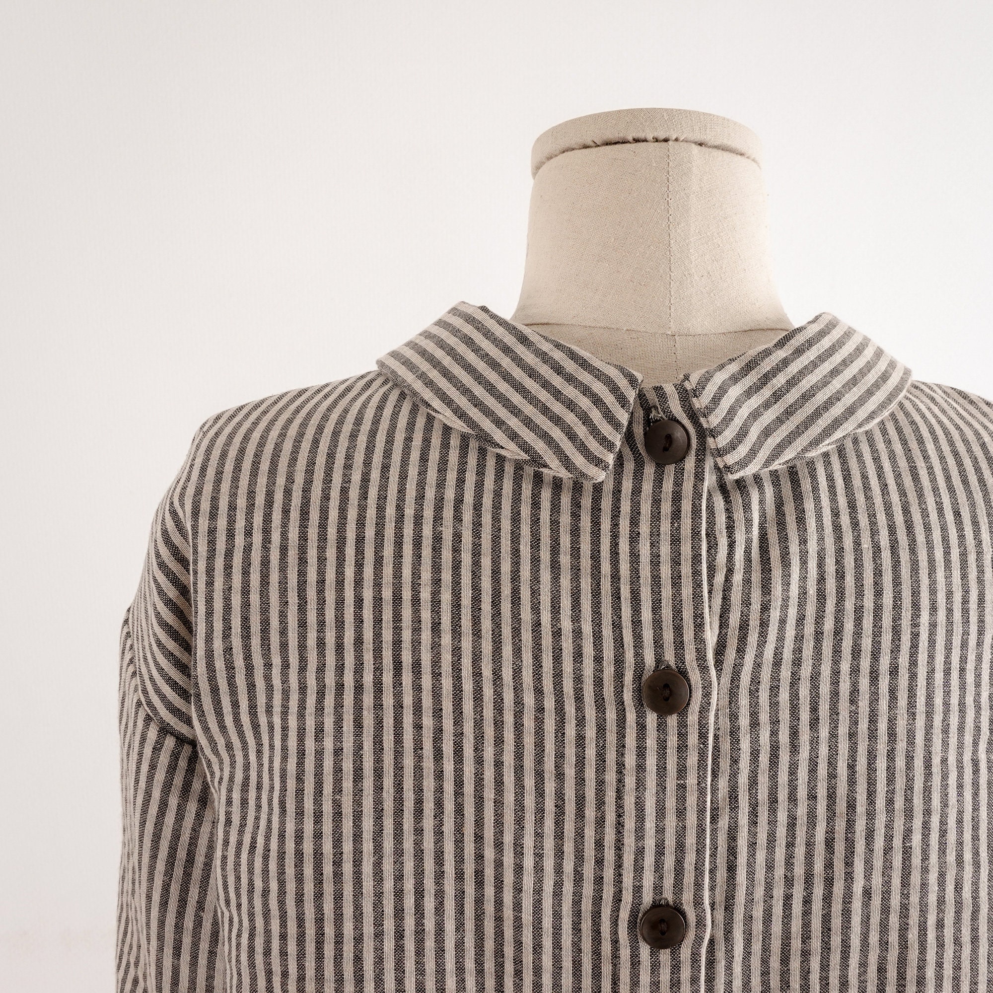 Easy Pattern Minimalist Drop Shoulder Collar Back Button - Etsy Australia