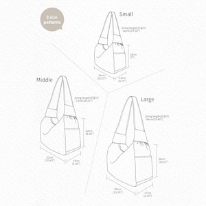 Side Pocket Shoulder Bag Sewing Pattern | Hobo Bag Easy Sewing Pattern ...