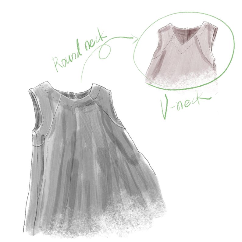 Easy Pattern | A Line Sleeveless Dress PDF Sewing Pattern for Women ...