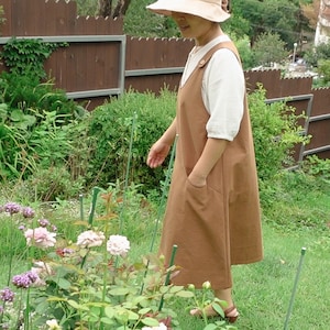 Easy Pattern | A Line Overall Jumper Dress PDF Sewing Pattern for Women ...