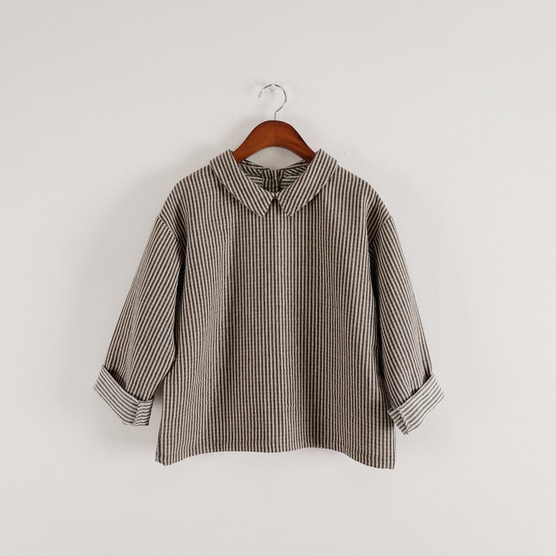 Easy Pattern Minimalist Drop Shoulder Collar Back Button - Etsy