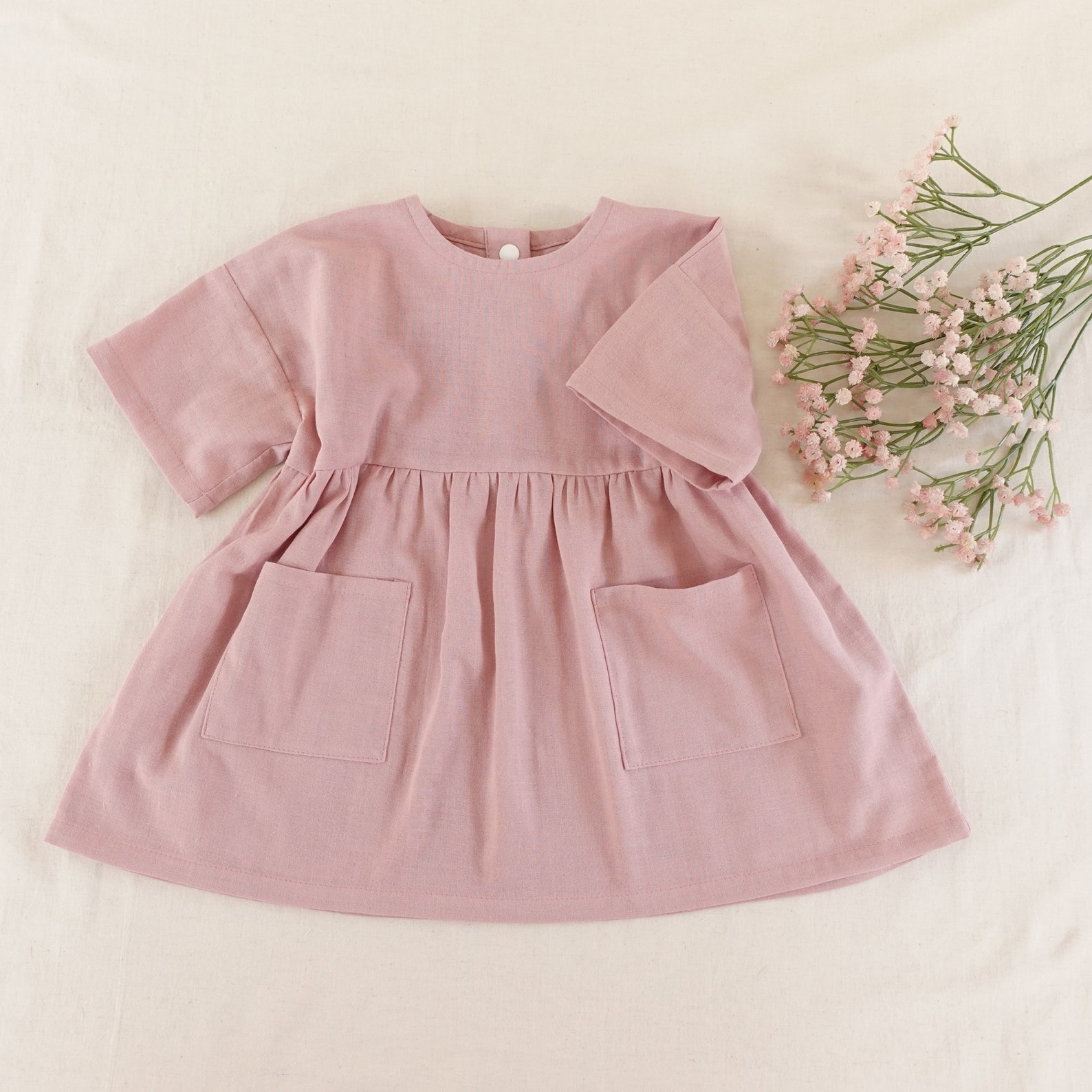 Easy Pattern Girl and Baby High Waist Drop Shoulder Dress Top PDF ...