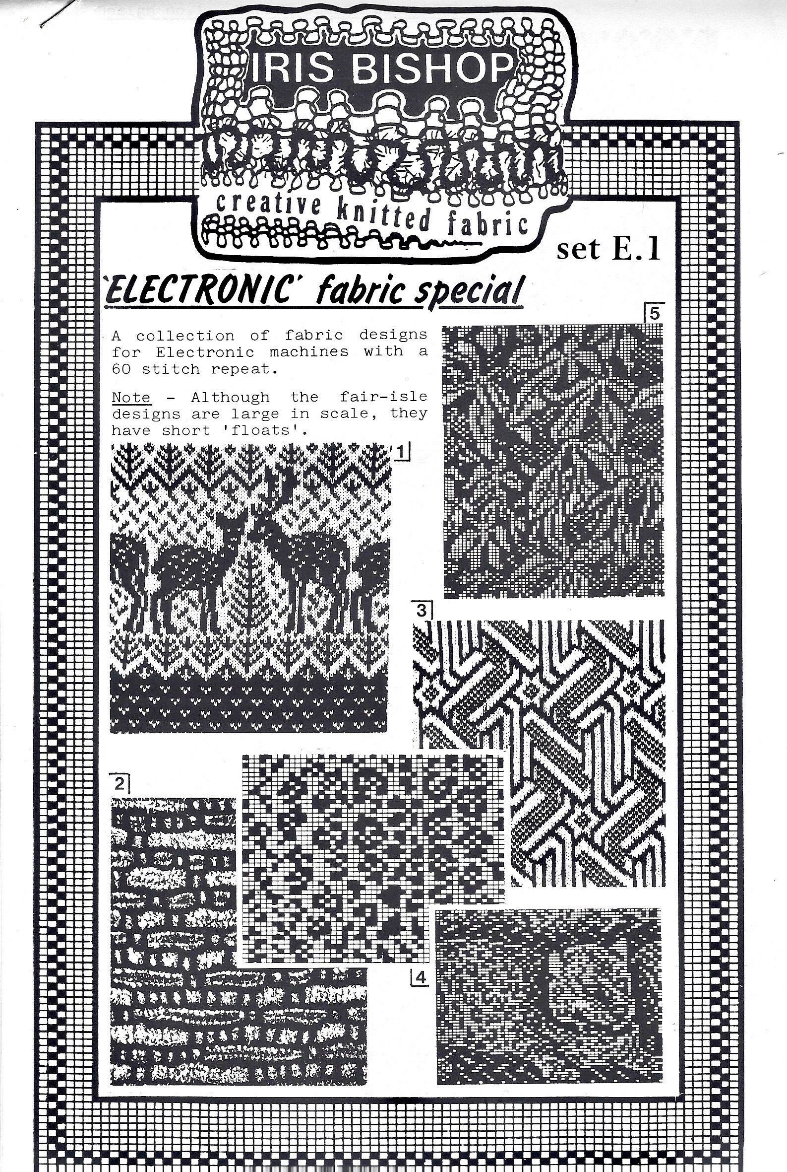 Iris Bishop - ELECTRONIC FABRIC SPECIAL Set E.1 - 5 Designs for ...