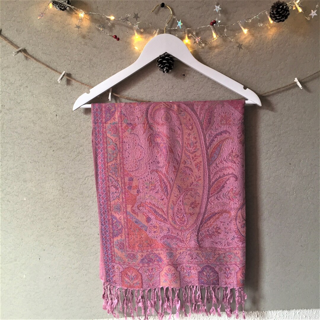 THE ANTOINETTE - Pink Light and Soft Pashmina Style Scarf Ethnic ...