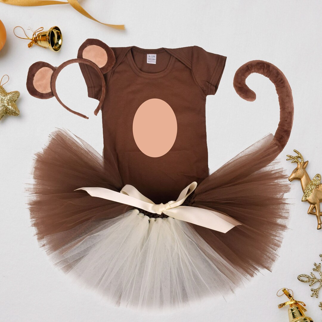 Monkey Birthday Tutu Outfitfirst Birthday Baby Tutubaby - Etsy