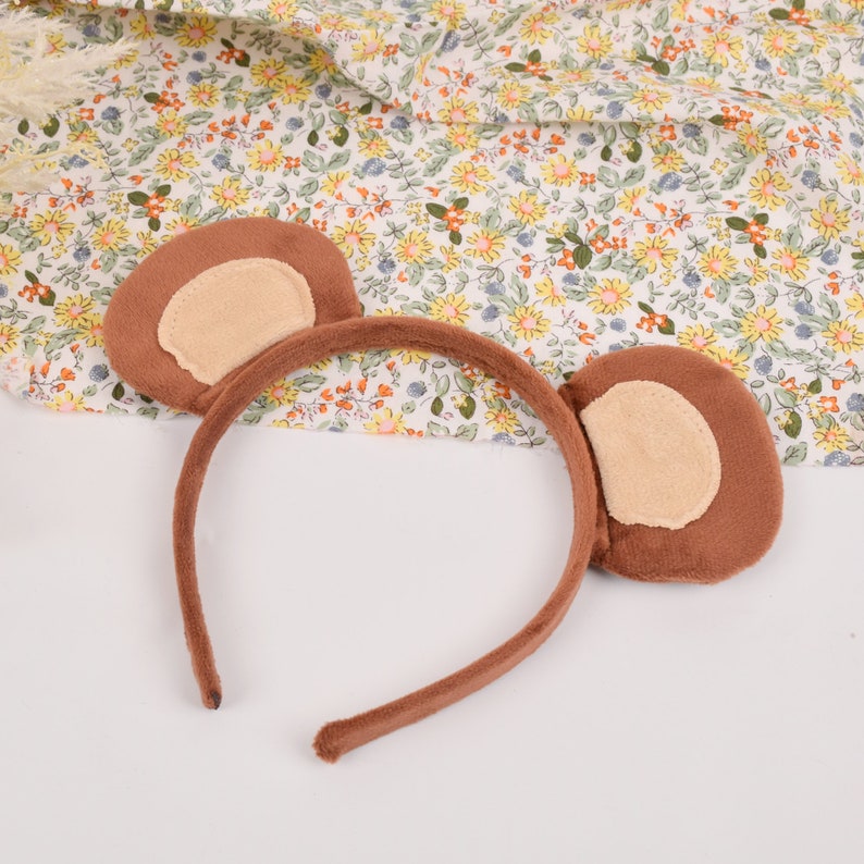 Monkey Ears and Tail Set Jungle Zoo Animal Theme Headband | Etsy