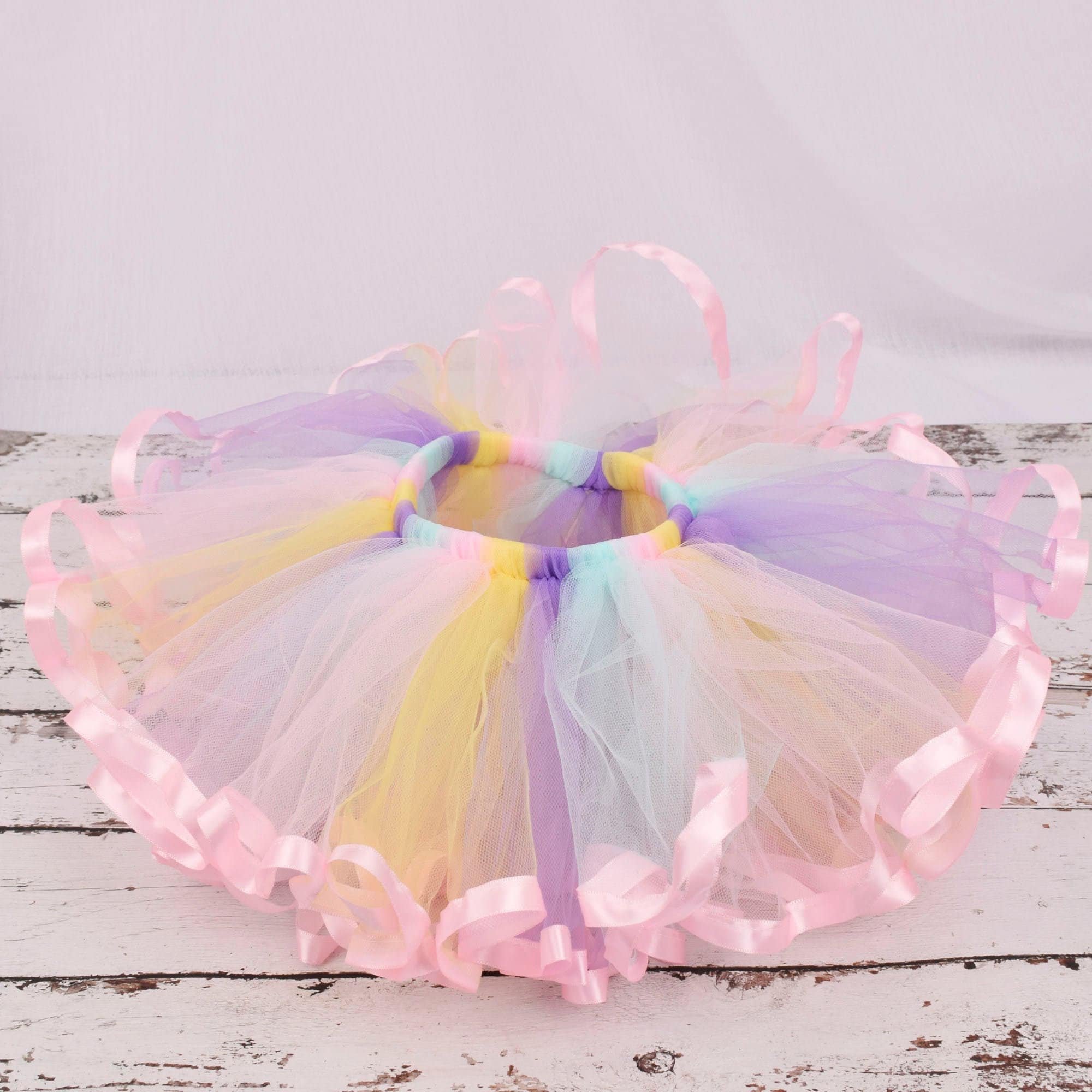 Pastel Rainbow Fluffy Tutu Skirtbaby First Birthday Tutu - Etsy