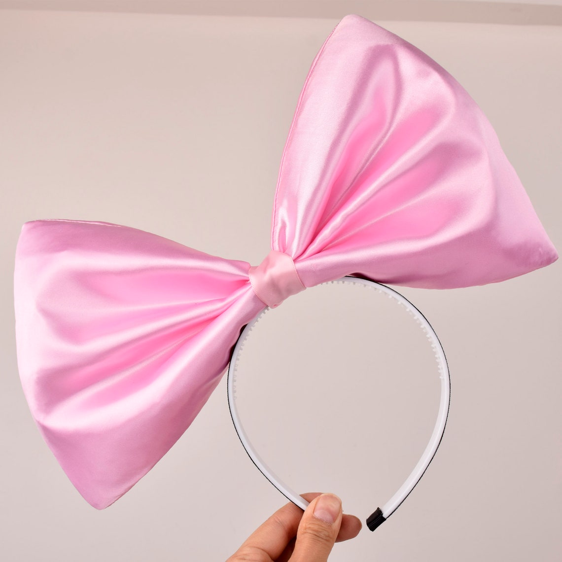 Oversize Bow Pink Headband Women Pink Cosplay Headband - Etsy
