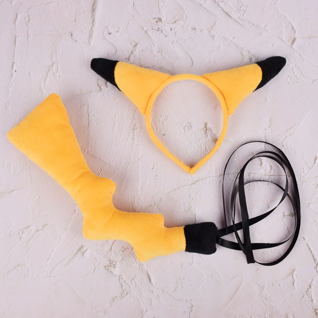 Pokemon Pikachu Costume Accessories,pikachu Ear Headband Tail Kids ...