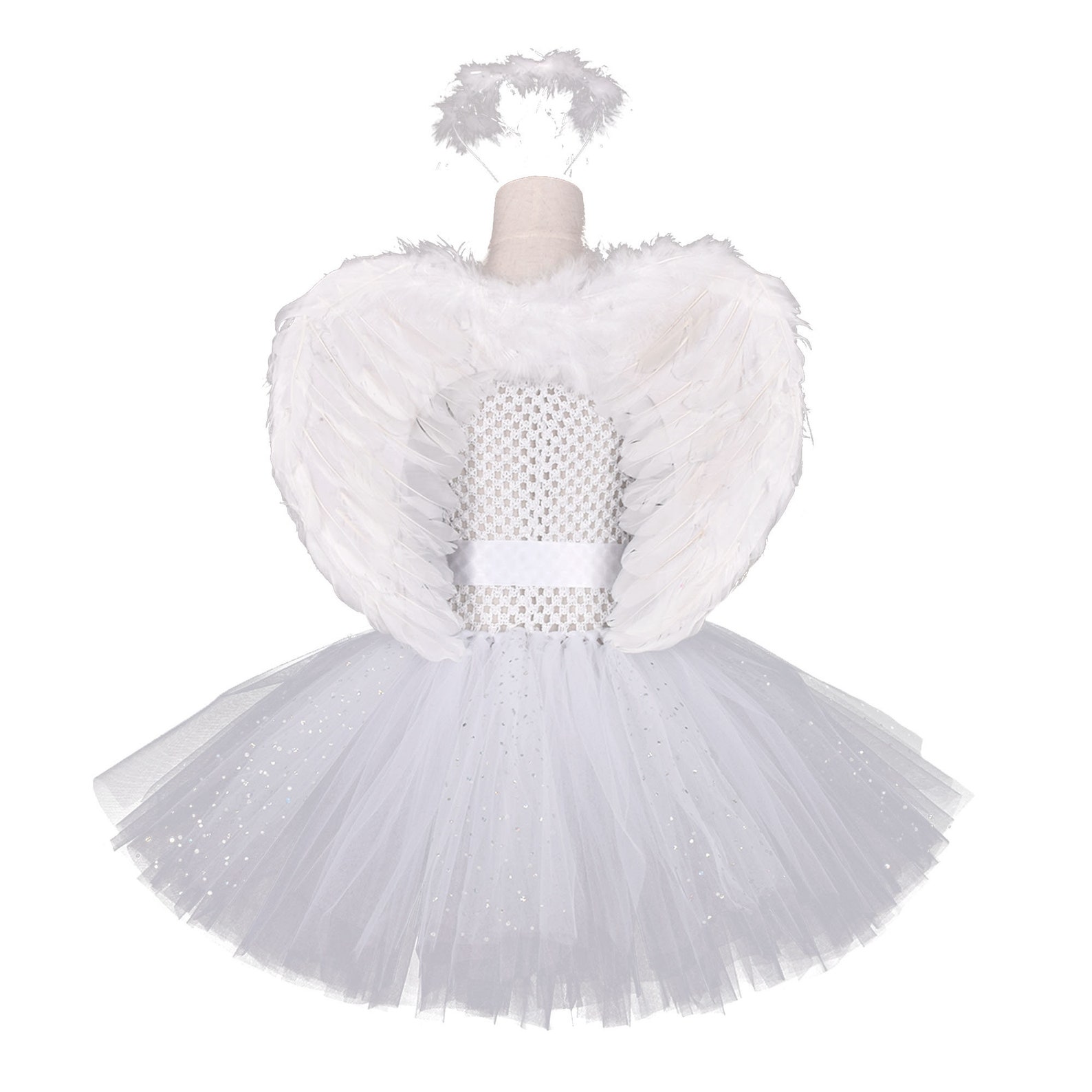 White Angle Fluffy TUTU Dressgirls Birthday Party - Etsy