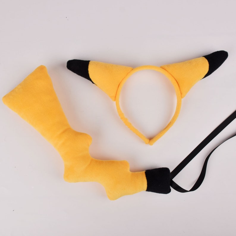 Pokemon Pikachu Costume Accessoriespikachu Ear Headband Tail - Etsy