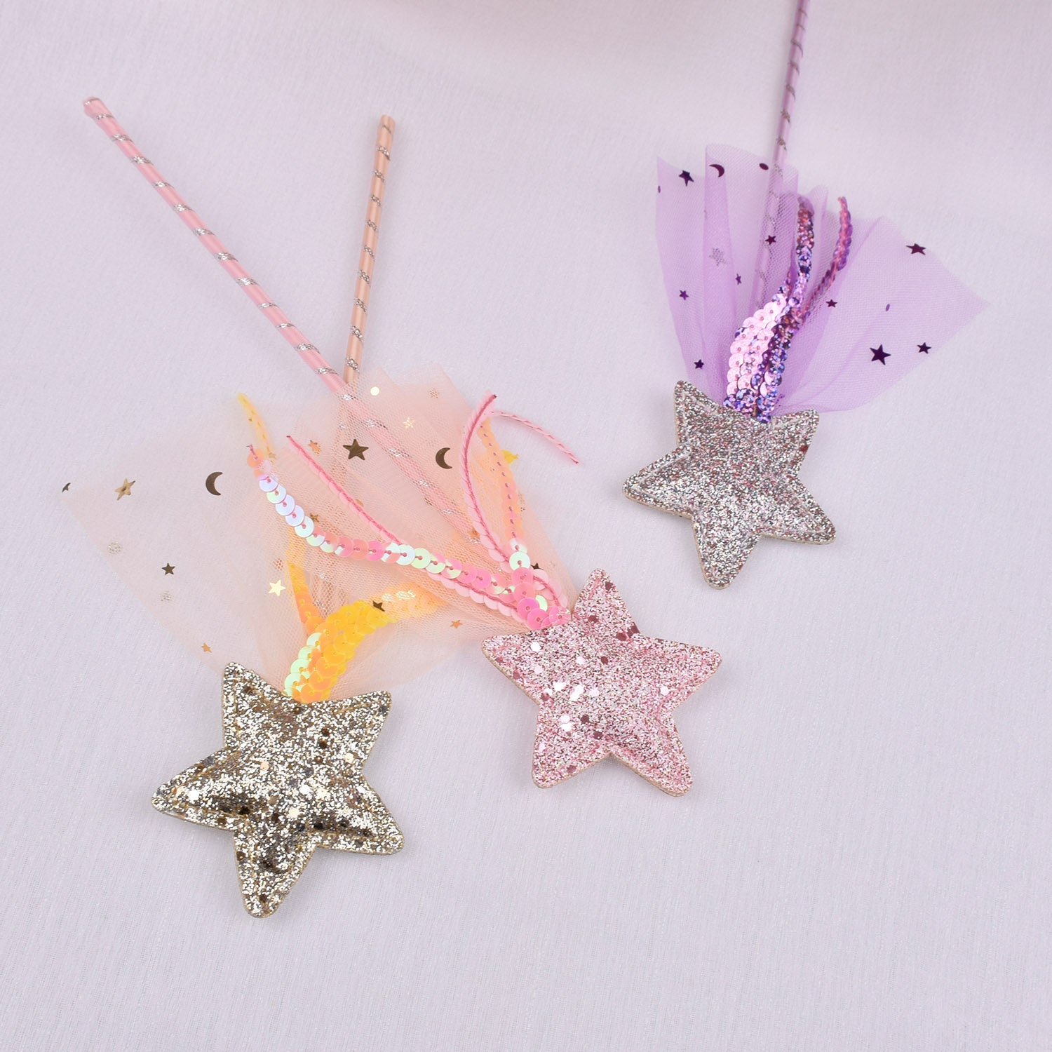 Magical Shimmer Star Wands Fairy Princess Wandgirls Costume - Etsy UK