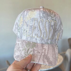 Embroidered BLESSED Woods Camo Hat | | Christian Hat | Faith Based Cap ...