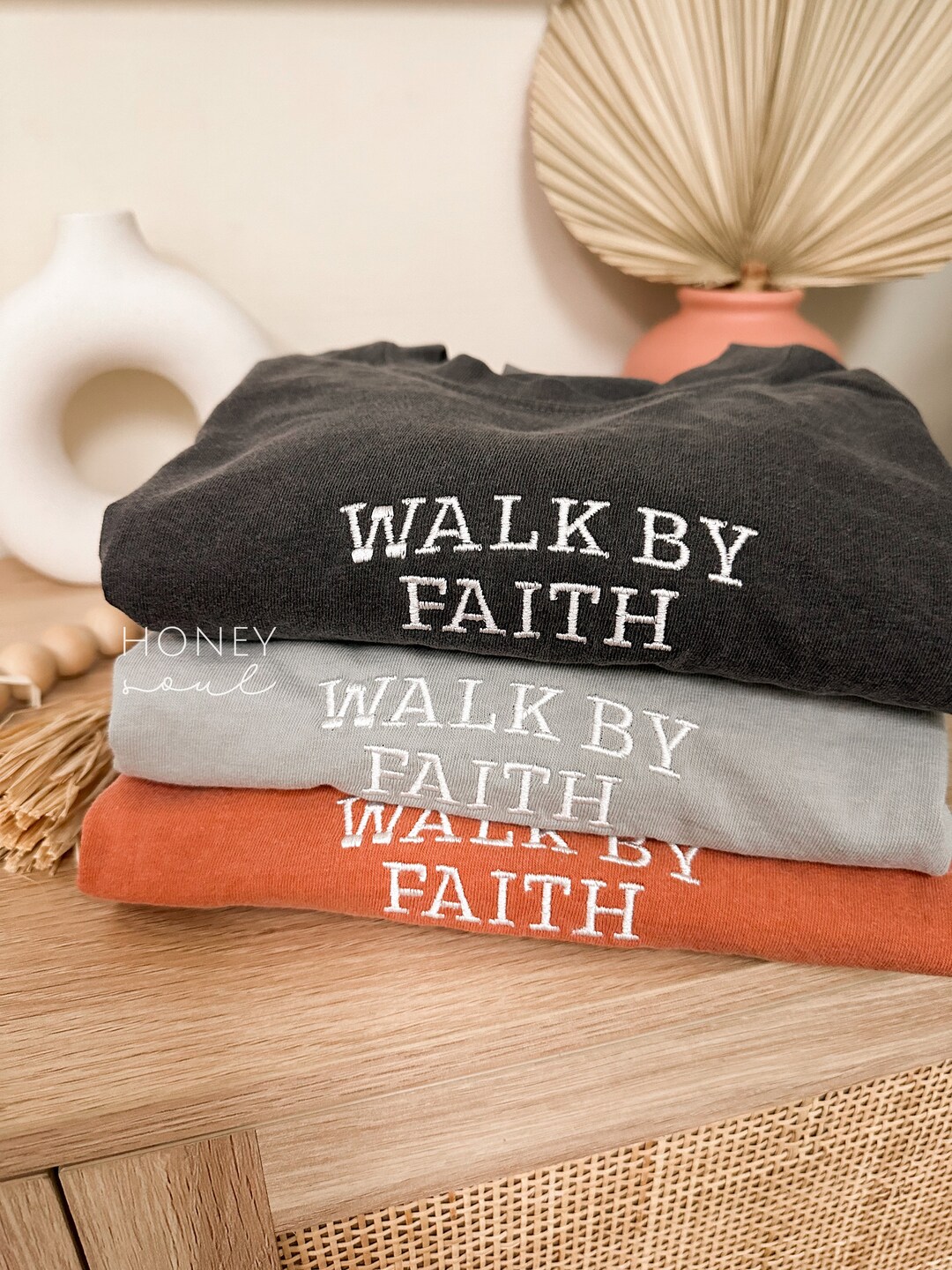Embroidered Walk by Faith Tee Walk by Faith Tshirt Christian Apparel ...
