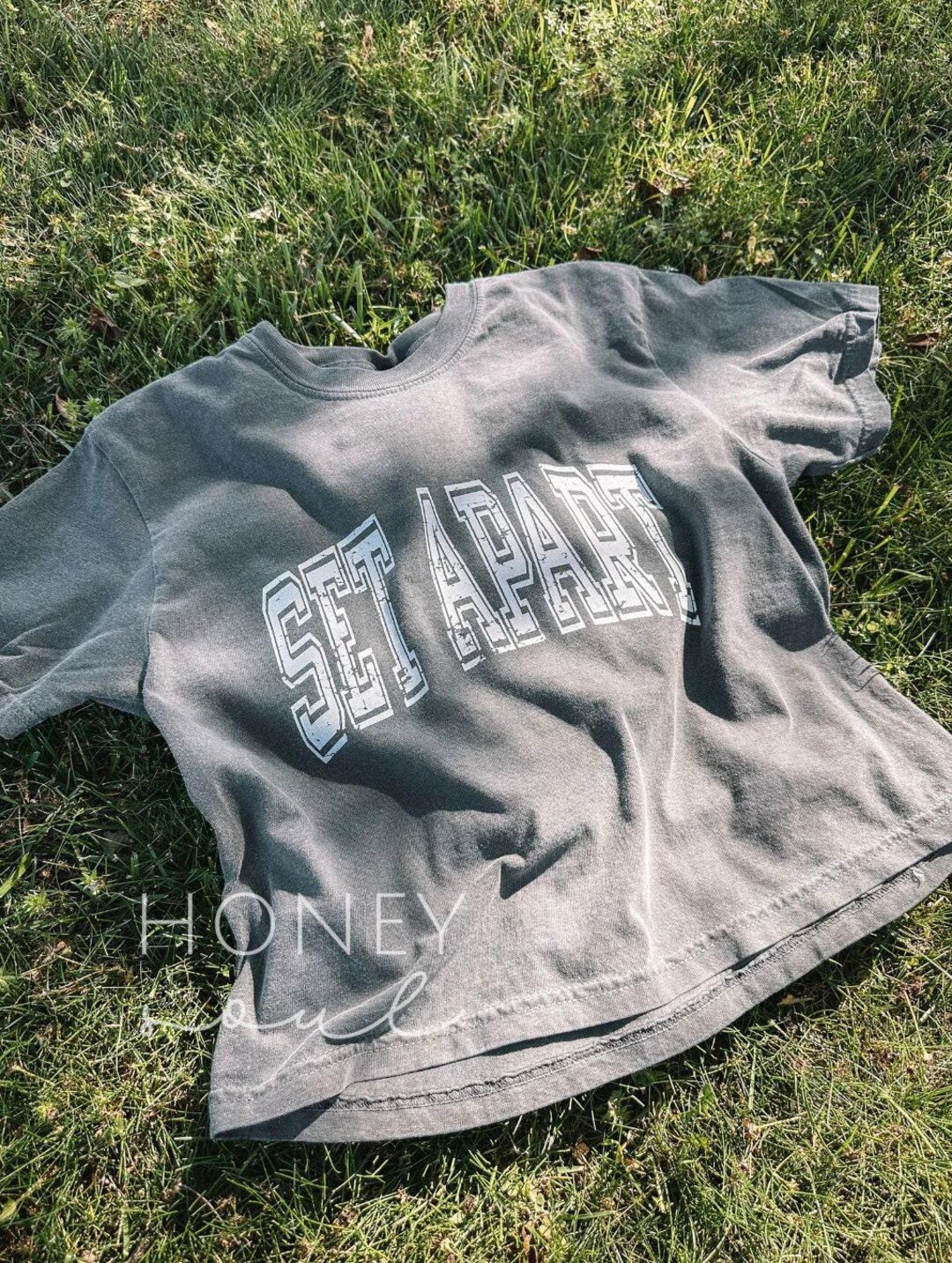 Set Apart Collegiate Graphic Boxy Tee Heat Transfer Graphic Tshirt ...