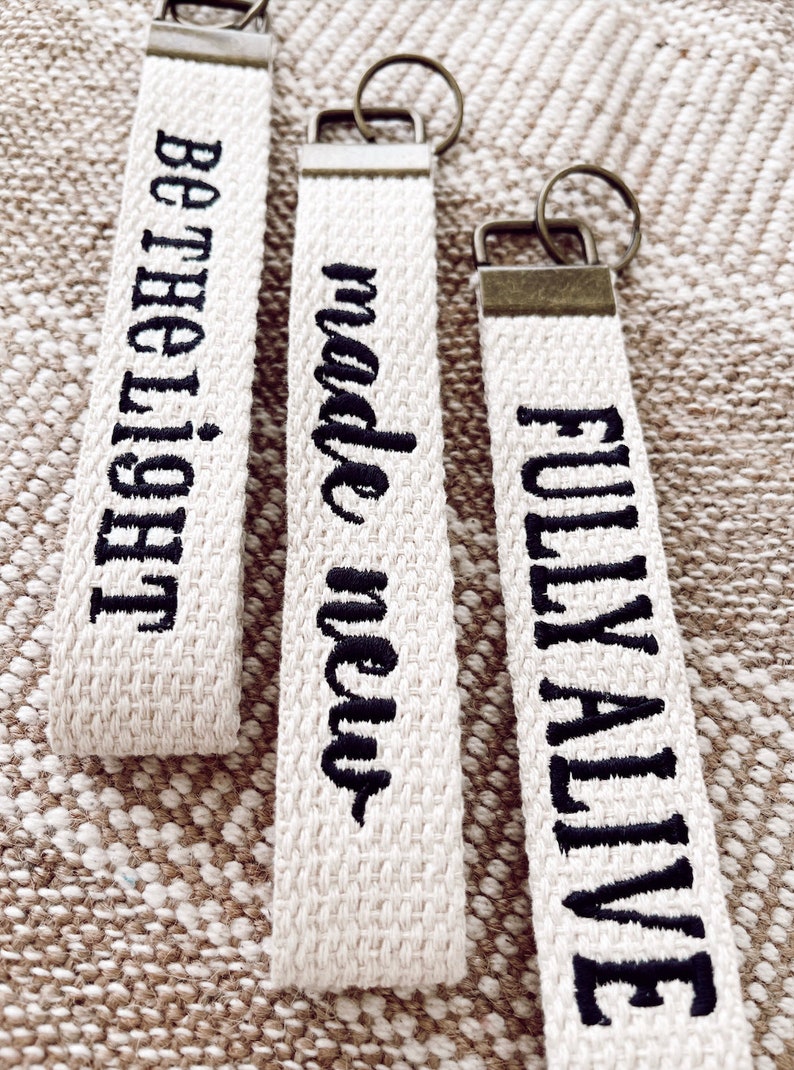 Embroidered Key Fobs Fully Alive Key Fob Made New Key Fob - Etsy