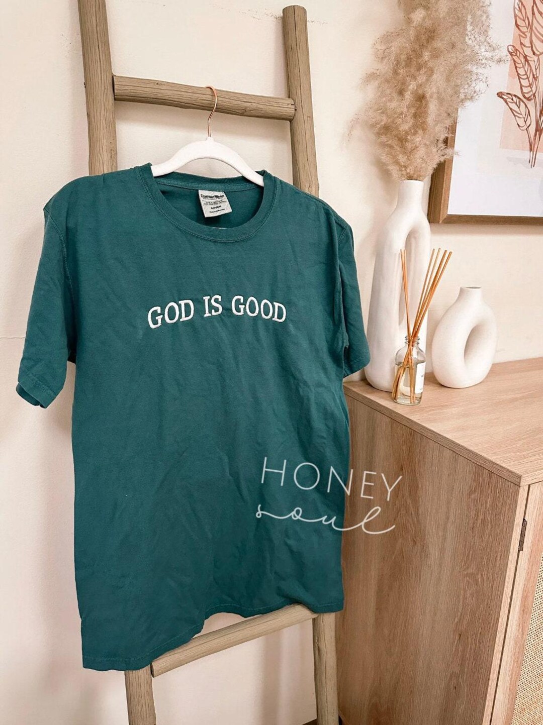 Embroidered GOD IS GOOD Tee God is Good Tshirt Christian Apparel ...