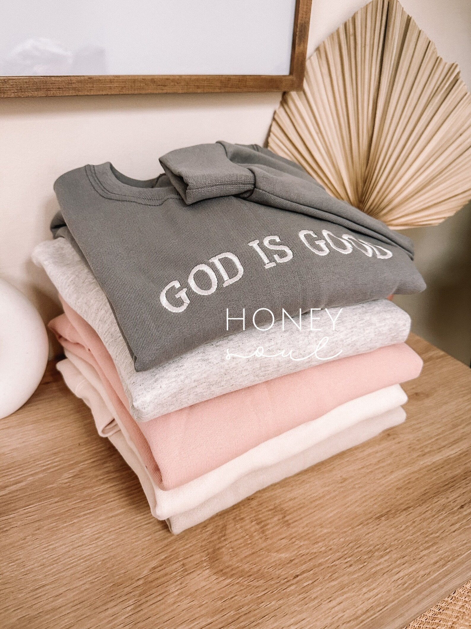 Embroidered GOD IS GOOD Sweatshirt Christian Crewneck Christian ...