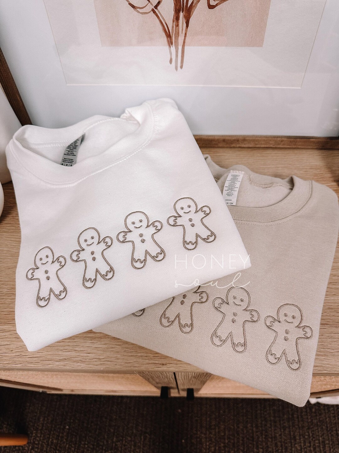 Embroidered Gingerbread Man Sweatshirt | Christmas Sweatshirt ...