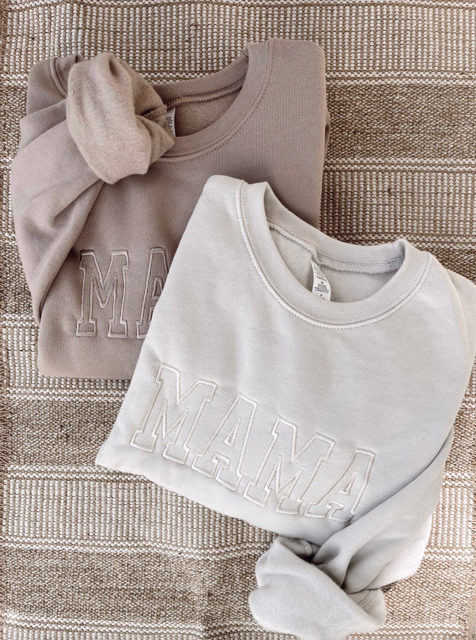 Neutral Embroidered MAMA Sweatshirt Embroidered MAMA - Etsy
