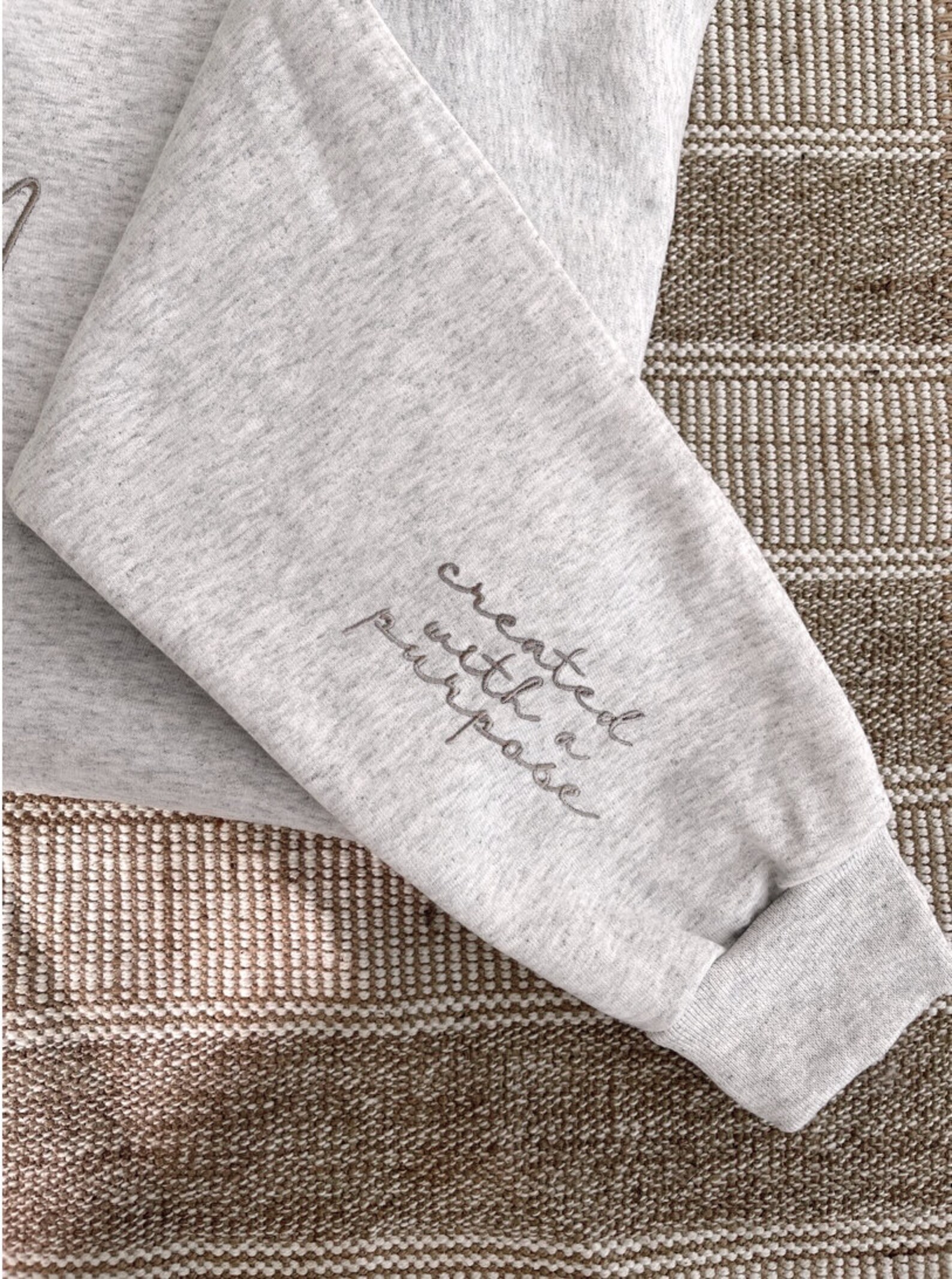 Created With A Purpose Embroidered Sweatshirt Embroidered - Etsy