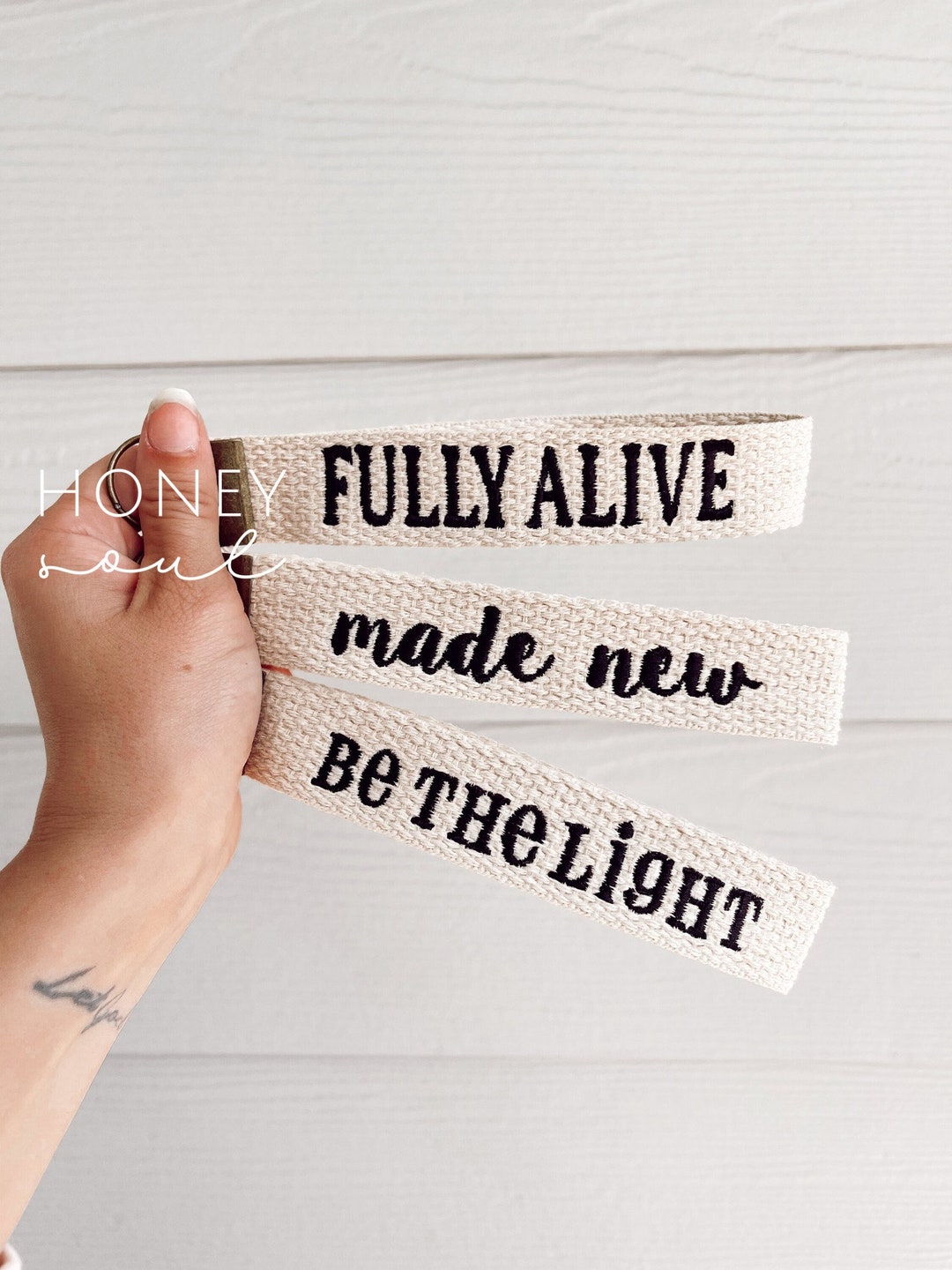 Embroidered Key Fobs Fully Alive Key Fob Made New Key Fob Be the Light ...