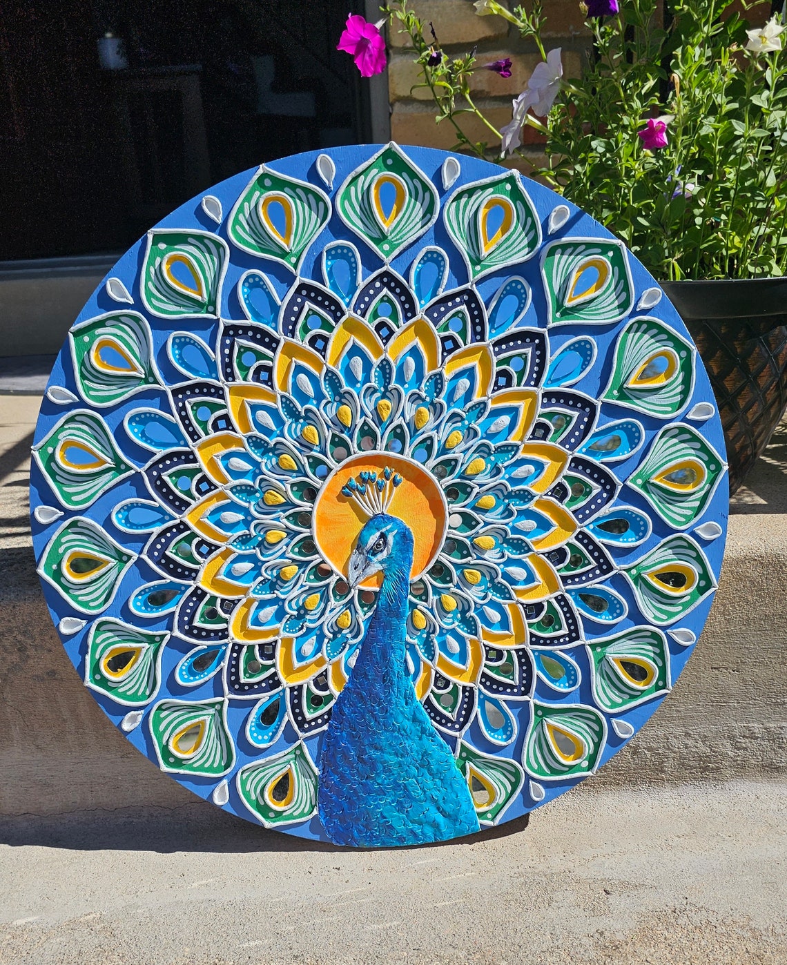 Clay and Mirror Mandala Home Decor | Lippan Art | Mandala Art | Home ...